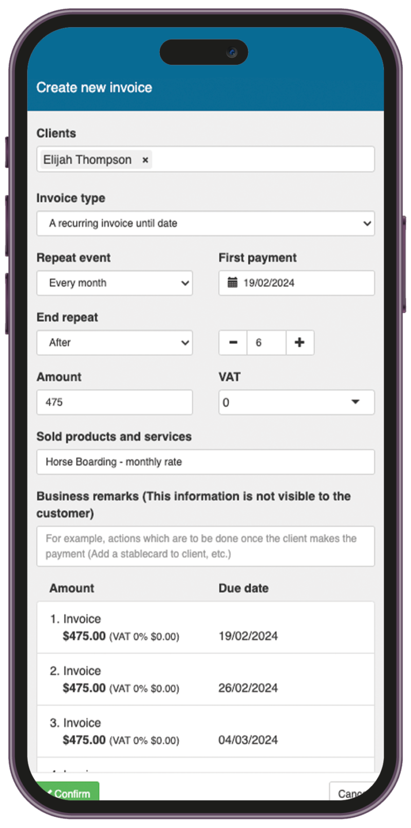 Invoices - Hopoti for Business